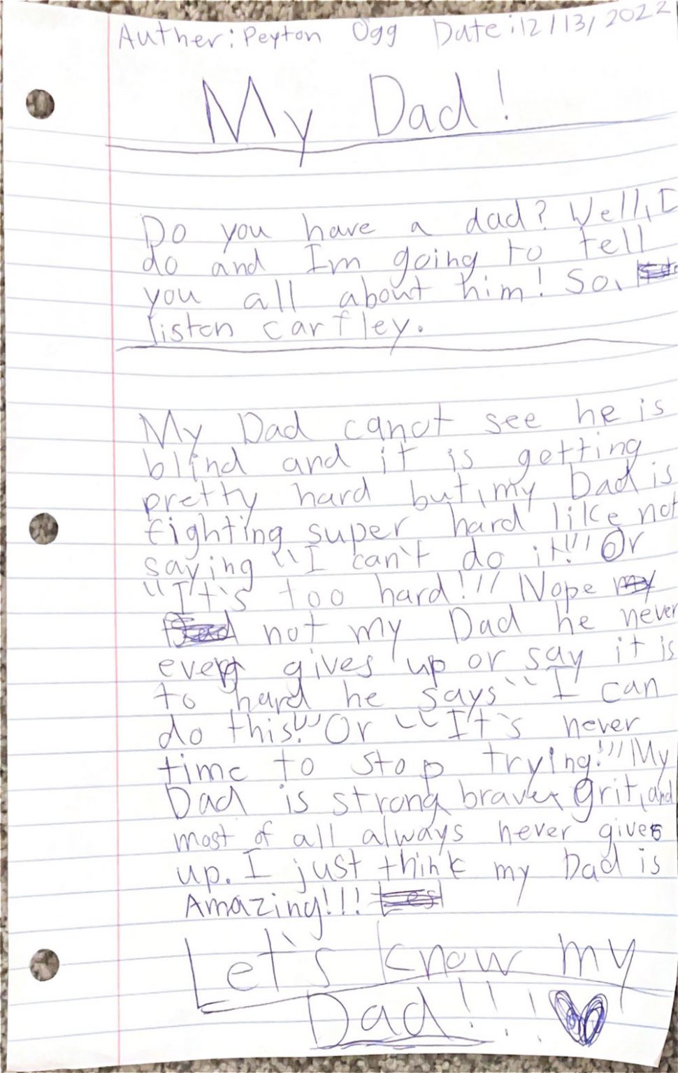 My Dad - A Letter from my Daughter - As The Light Dims