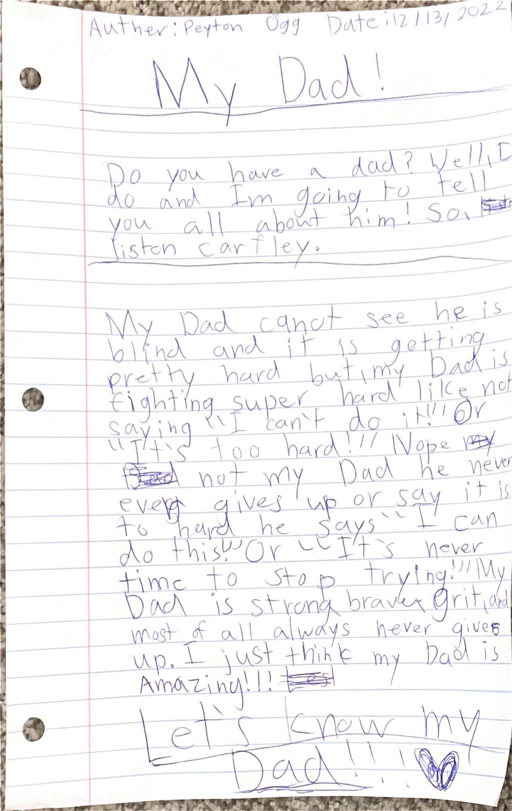 My Dad - A Letter from my Daughter - As The Light Dims